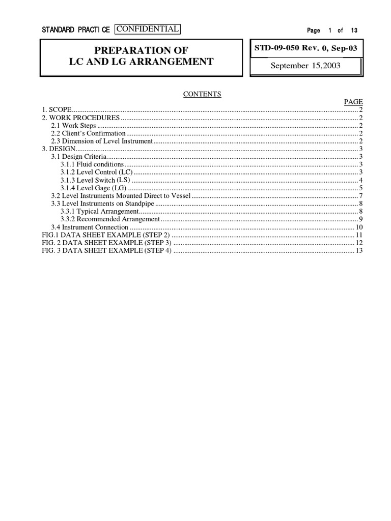 Preparation of LC and LG Arrangement | PDF | Pipe (Fluid Conveyance ...