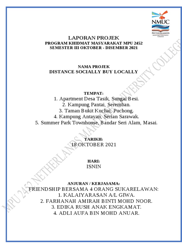 Laporan Program Khidmat Masyarakat | PDF