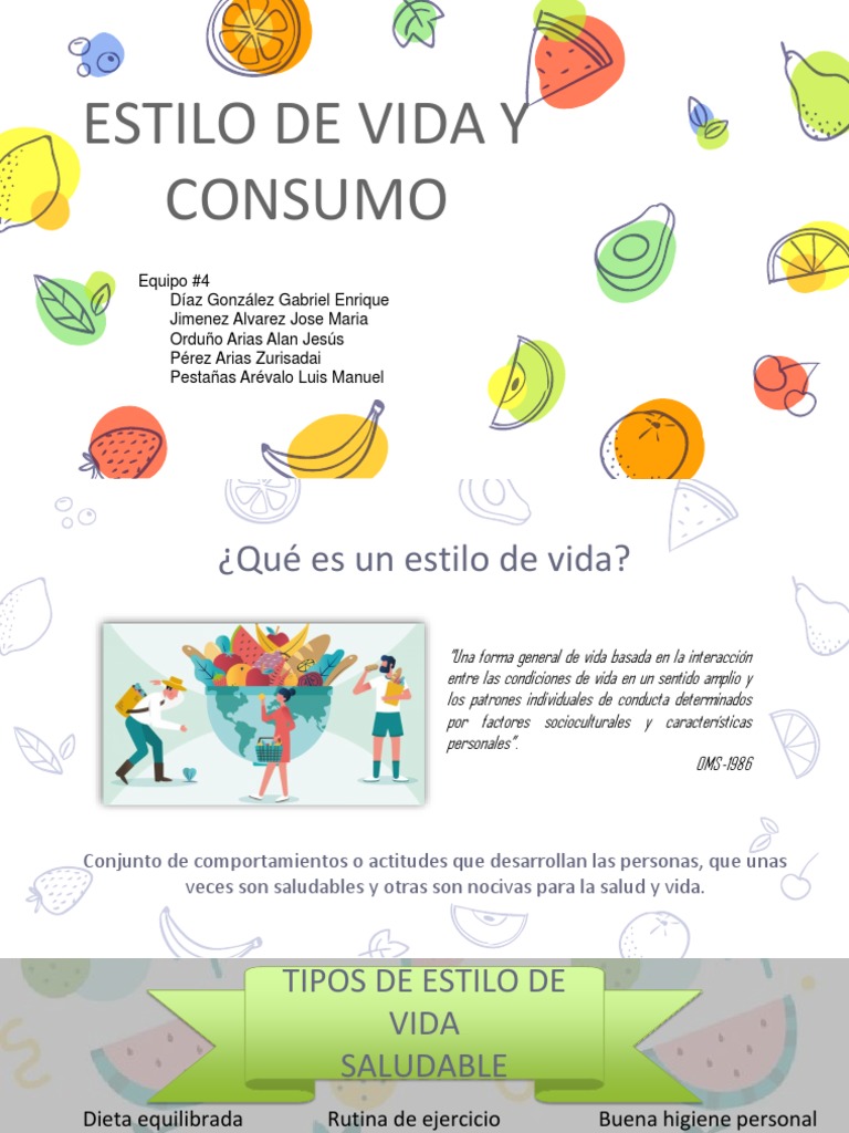 Estilo de Vida y Consumo | PDF | Dieta | Alimentos