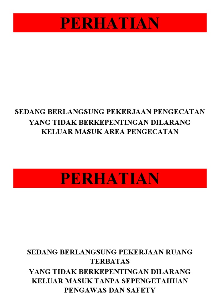 Peringatan: Area Pengecatan Terbatas | PDF | Komputer