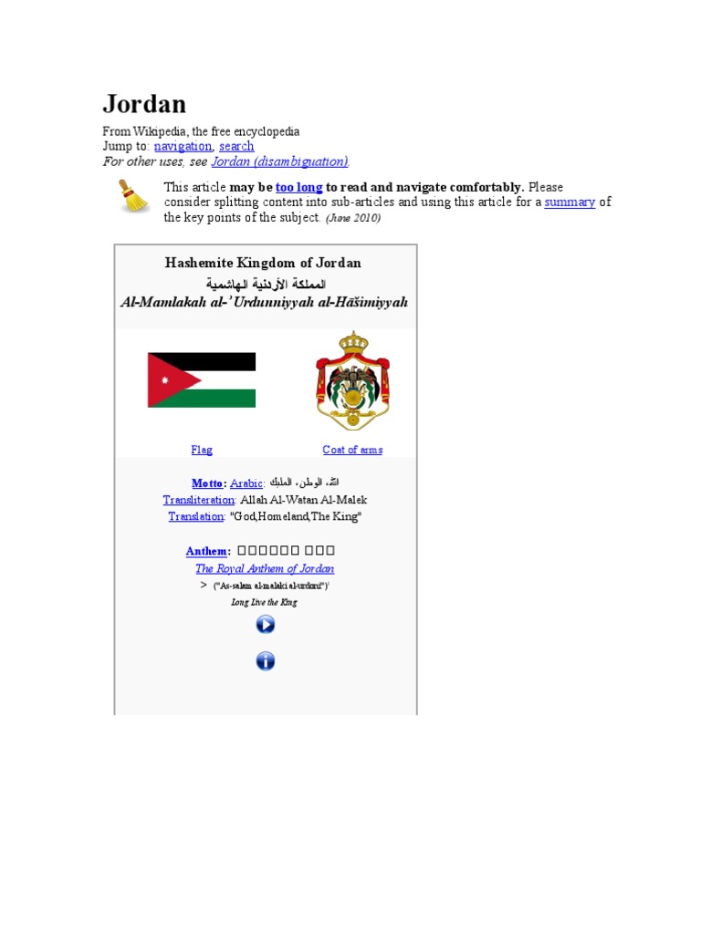 Jordan | PDF | Jordan | Palestine Liberation Organization