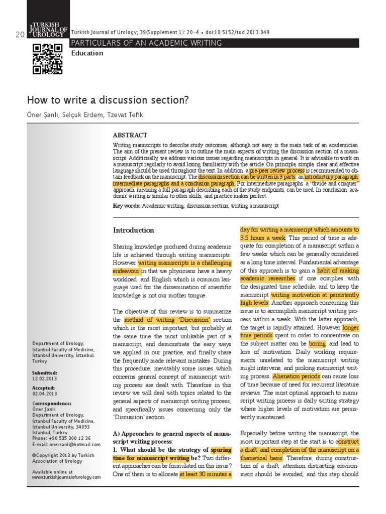 How To Write Discussion Section | PDF | Communication | Cognition