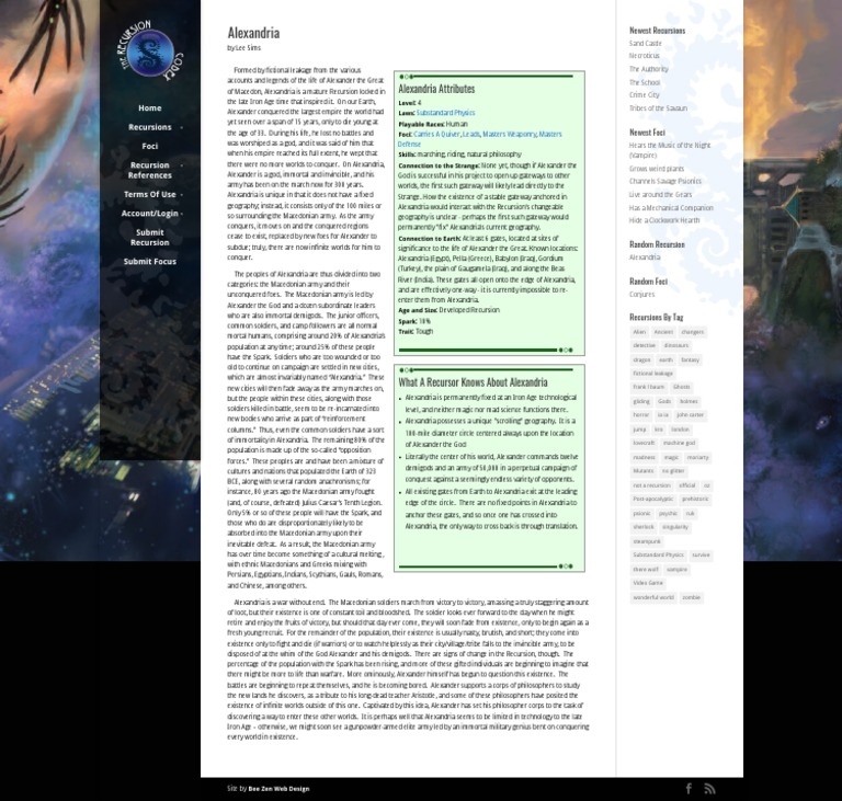 Alexandria - The Recursion Codex | PDF | Macedonia (Ancient Kingdom)