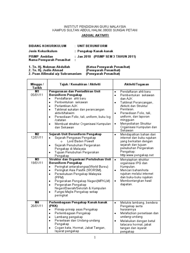 Profoma Pengakap | PDF