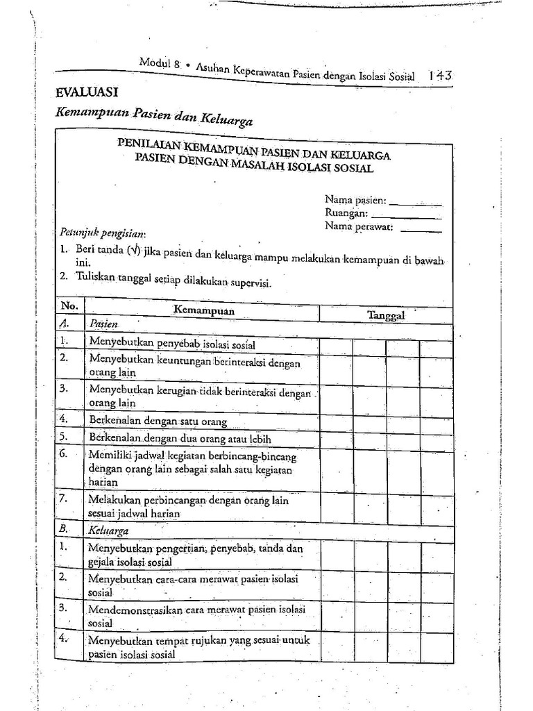 Askep Pasien Dengan Isolasi Sosial-1 | PDF