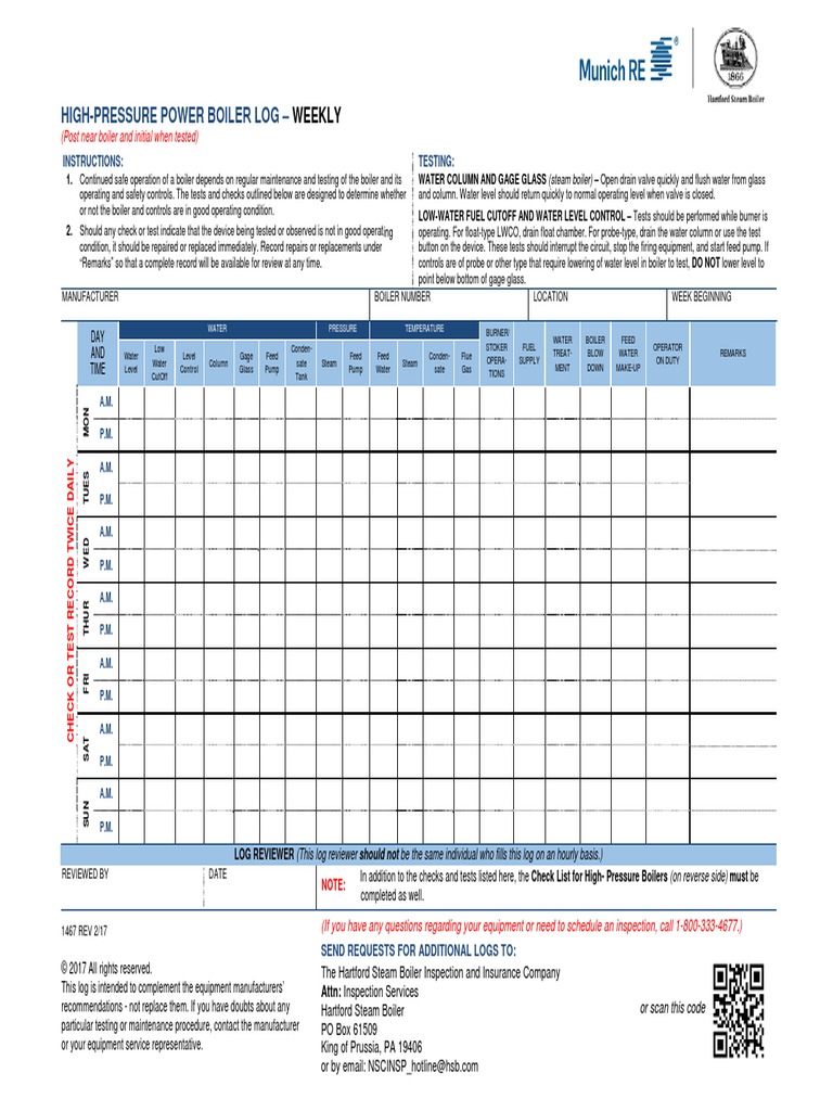 Boiler Log Daily | PDF | Boiler | Valve