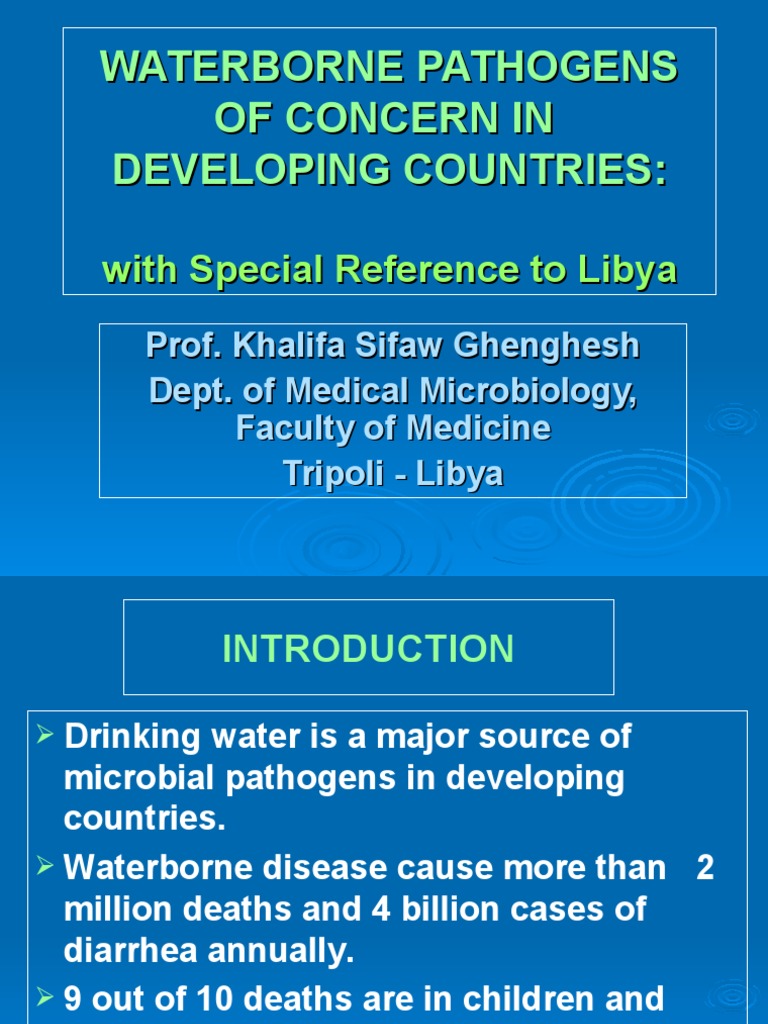 Waterborne Pathogens in Libya | PDF | Diseases And Disorders | Epidemiology