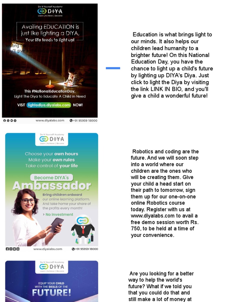 Availing EDUCATION Is Just Like Lighting A DIYA Your Life Trends To ...