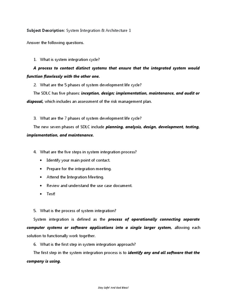 System Integration & Architecture 2.1 | PDF | Health Care | Information ...