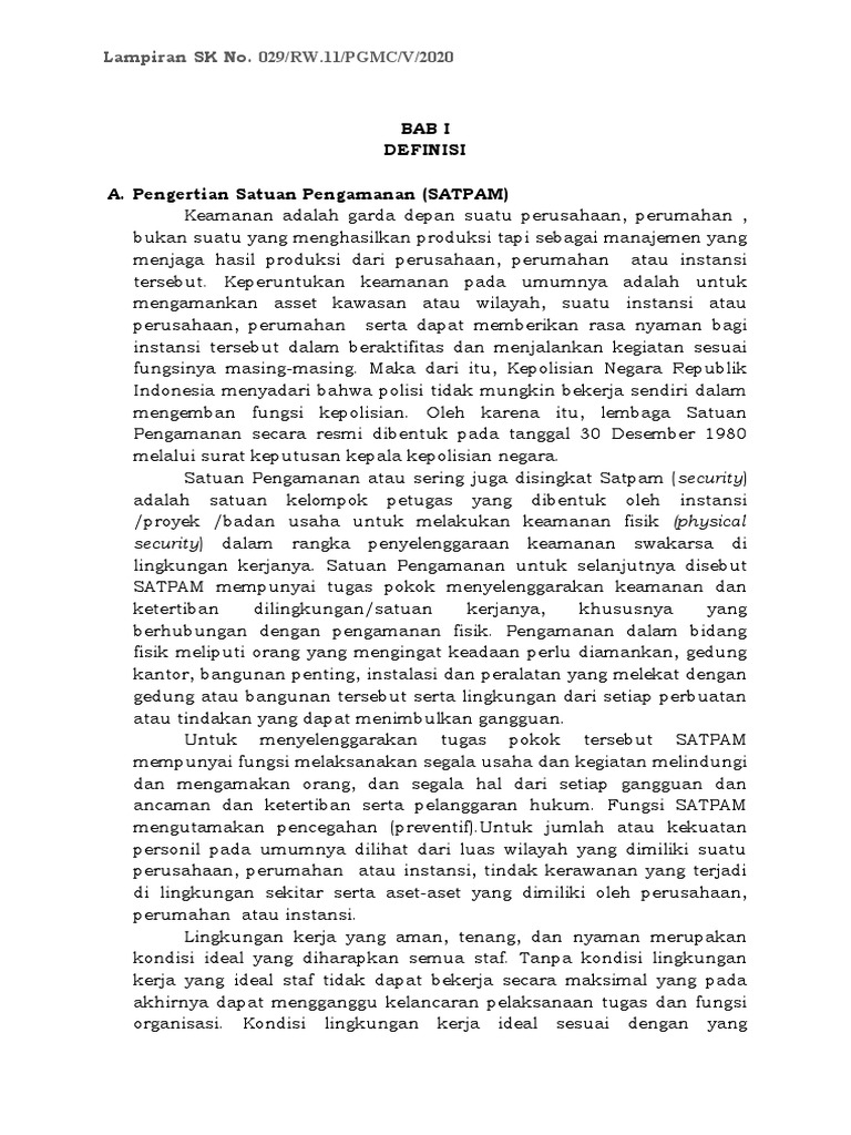 Draf SK Satpam | PDF