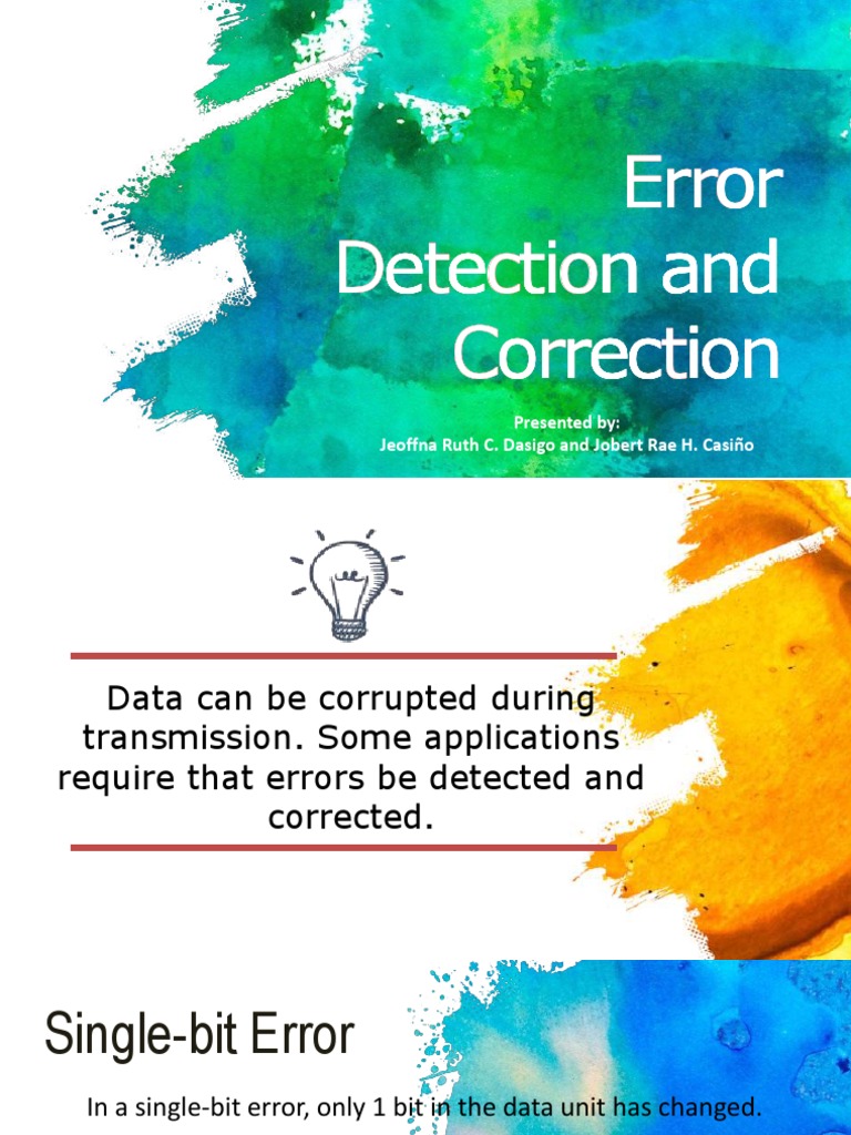 Chapter10errorcorrectionanddetectioncopy 190805023834 Pdf Error Detection And Correction