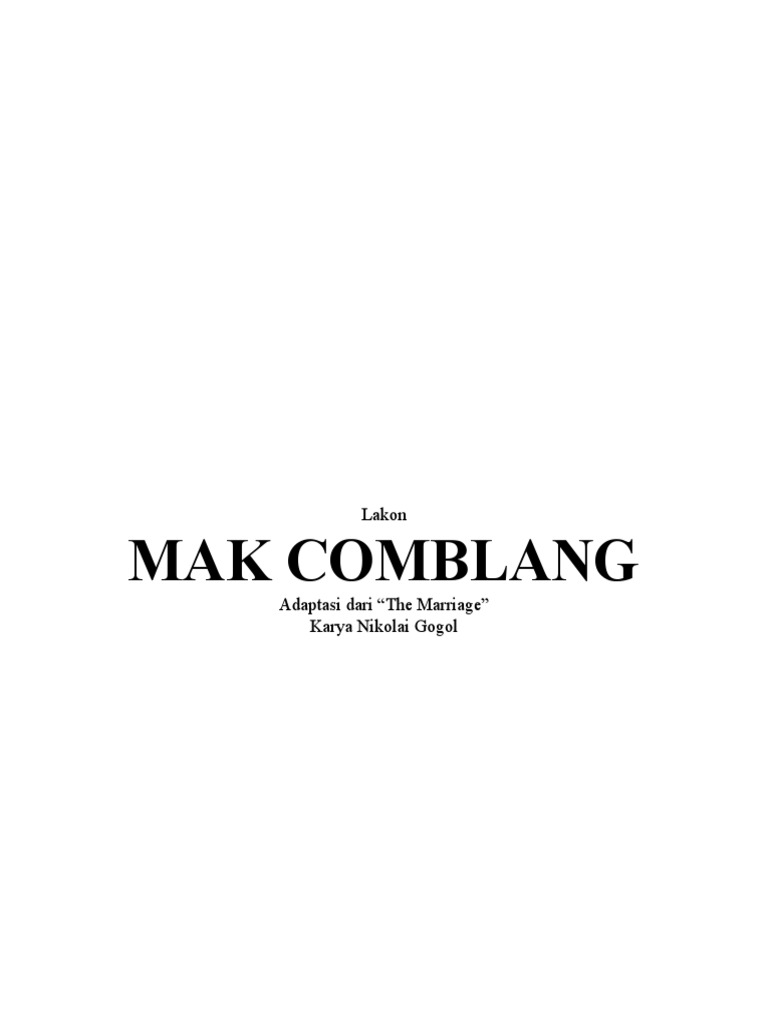 Mak Comb Lang | PDF | Puisi