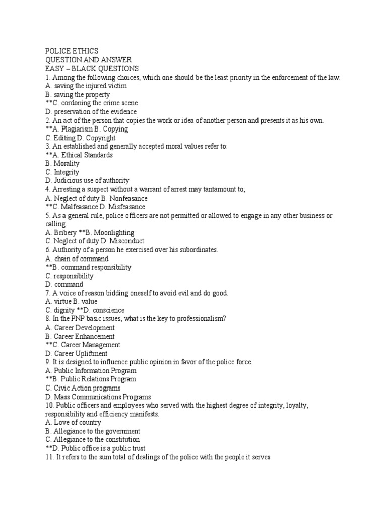 Police Ethics | PDF | Police | Morality