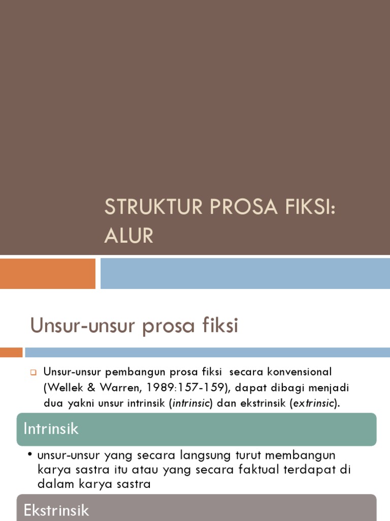 Struktur Prosa Fiksi - Alur | PDF