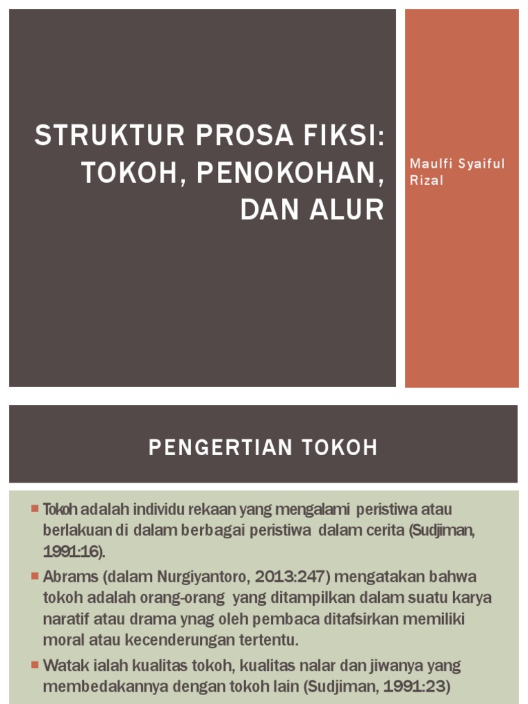 Struktur Prosa Fiksi - Tokoh Dan Alur | PDF