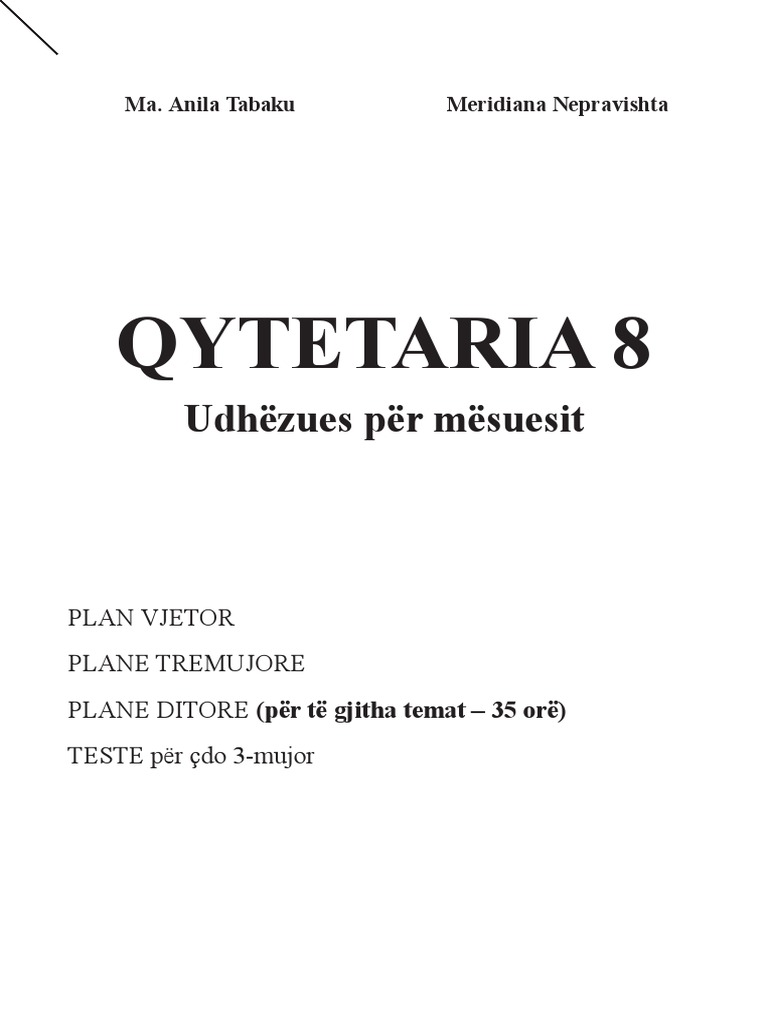 LIBRI I MESUESIT - Qytetari 8 | PDF