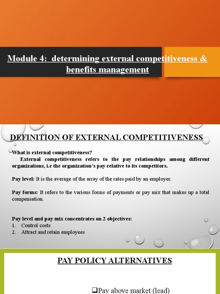 Determining External Competitiveness & Benefits Management | PDF ...