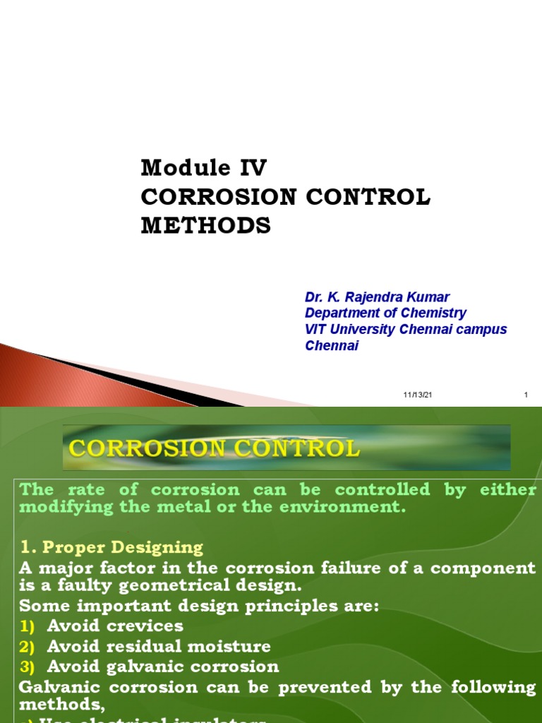 Corrosion Control Methods 1 | PDF | Corrosion | Anode