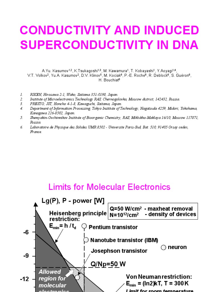 Conductivity and Induced Conductivity in DNA | PDF | Electrical ...