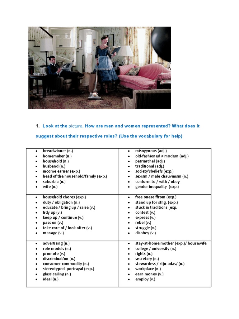 Worksheet Student | PDF | Housewife | Sexism