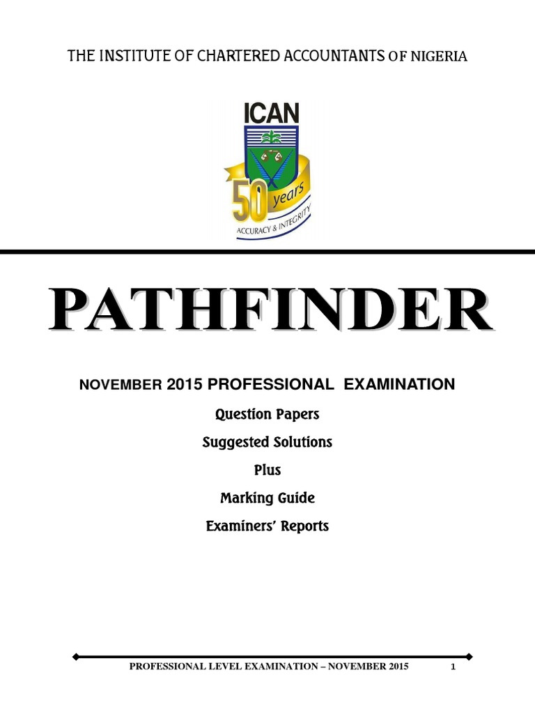 Pathfinder NOV 2015 Professional Level | PDF | Goodwill (Accounting ...