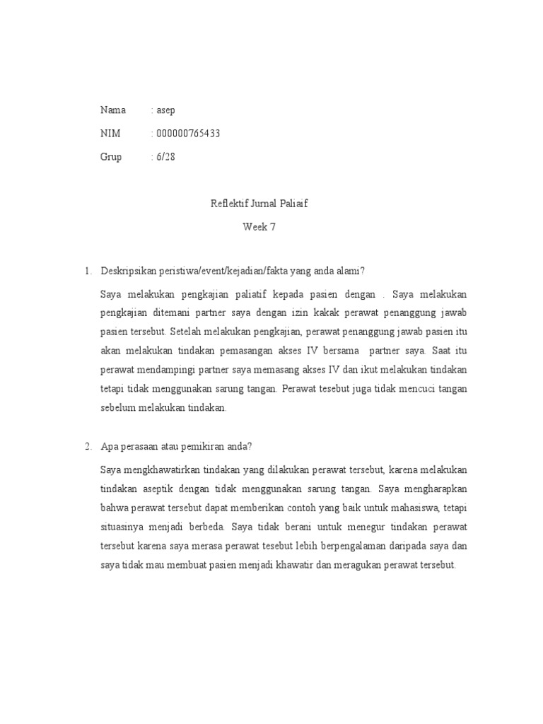 Contoh Reflective Journal | PDF
