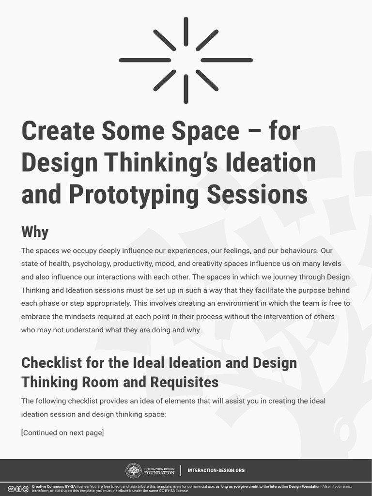 Guidelines for Designing an Ideal Space to Support Ideation and ...
