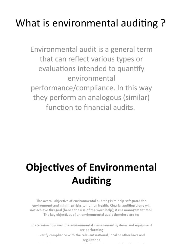 What Is Environmental Auditing | PDF | Audit | Internal Control