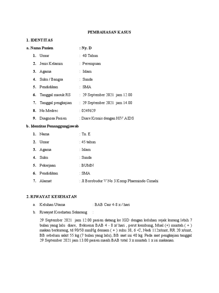 Kasus Askep HIV KMB | PDF