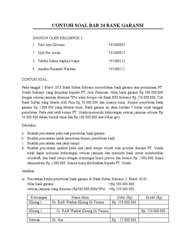 Contoh Bab 24 Bank Garansi | PDF