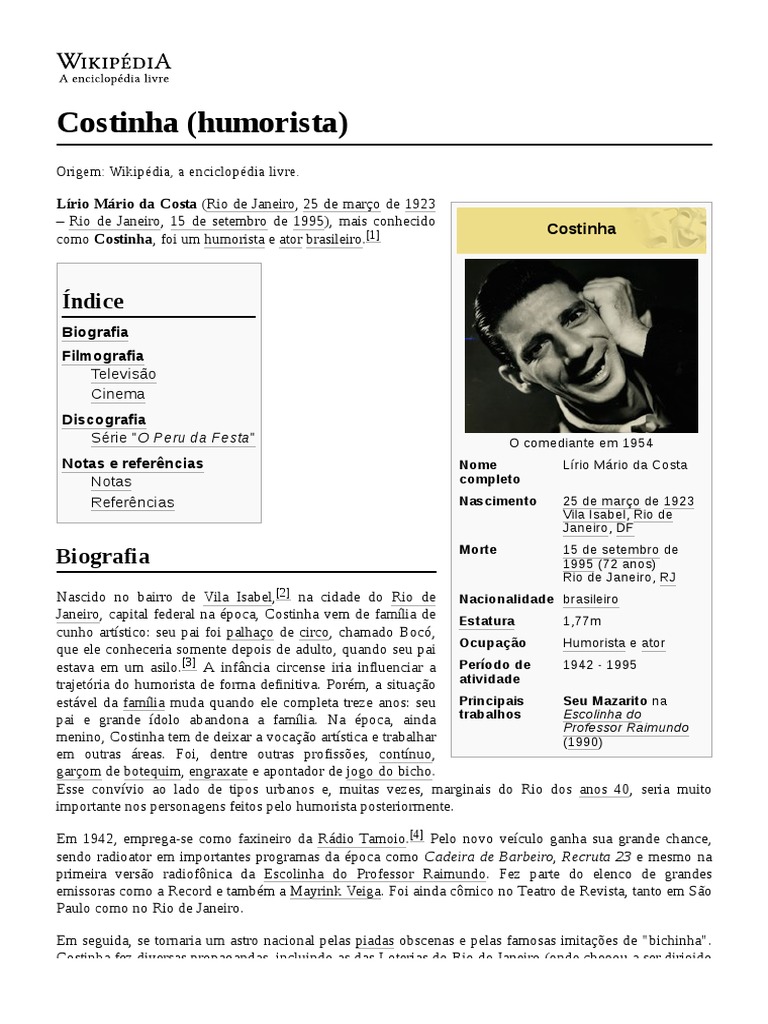 Costinha (Humorista) | PDF