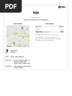 Ola Cabs Receipt | PDF | Invoice | Public Finance