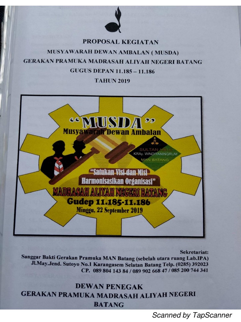 Proposal Kegiatan Musyawarah Dewan Ambalan (Musda) Gerakan Pramuka ...