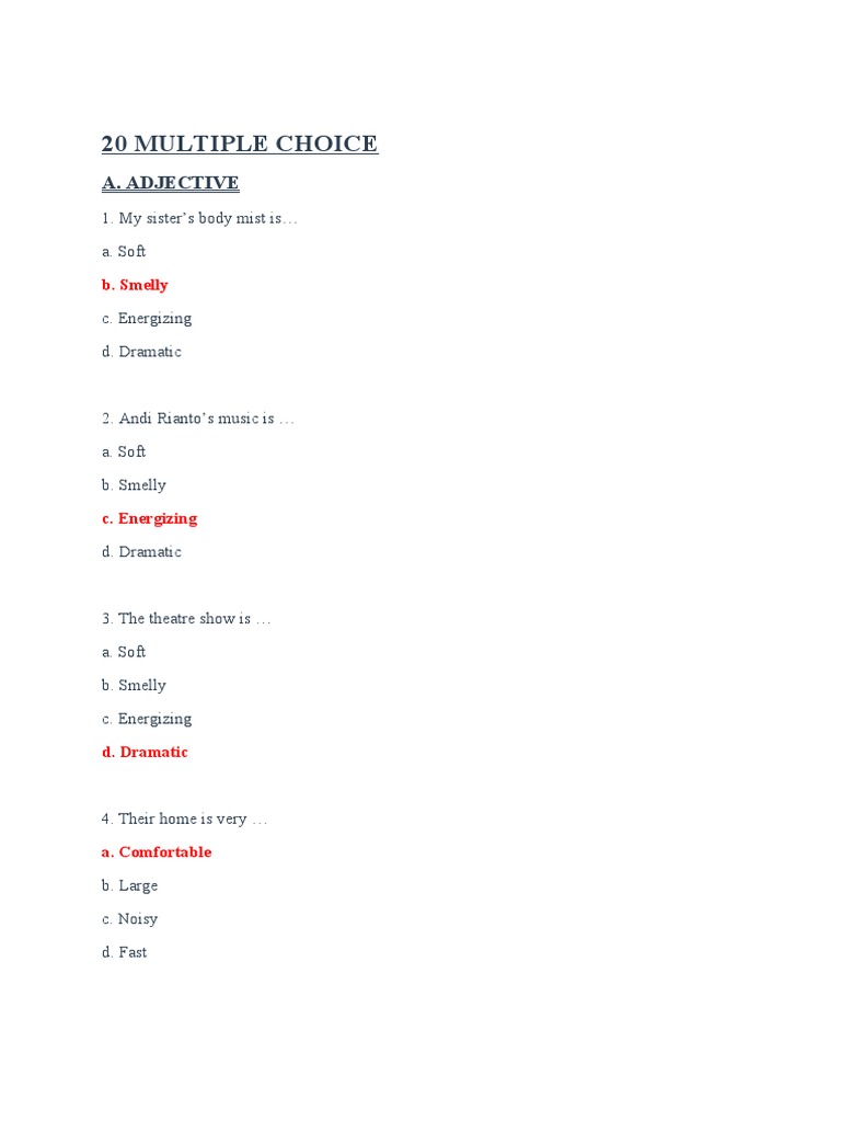 Soal Adjective | PDF