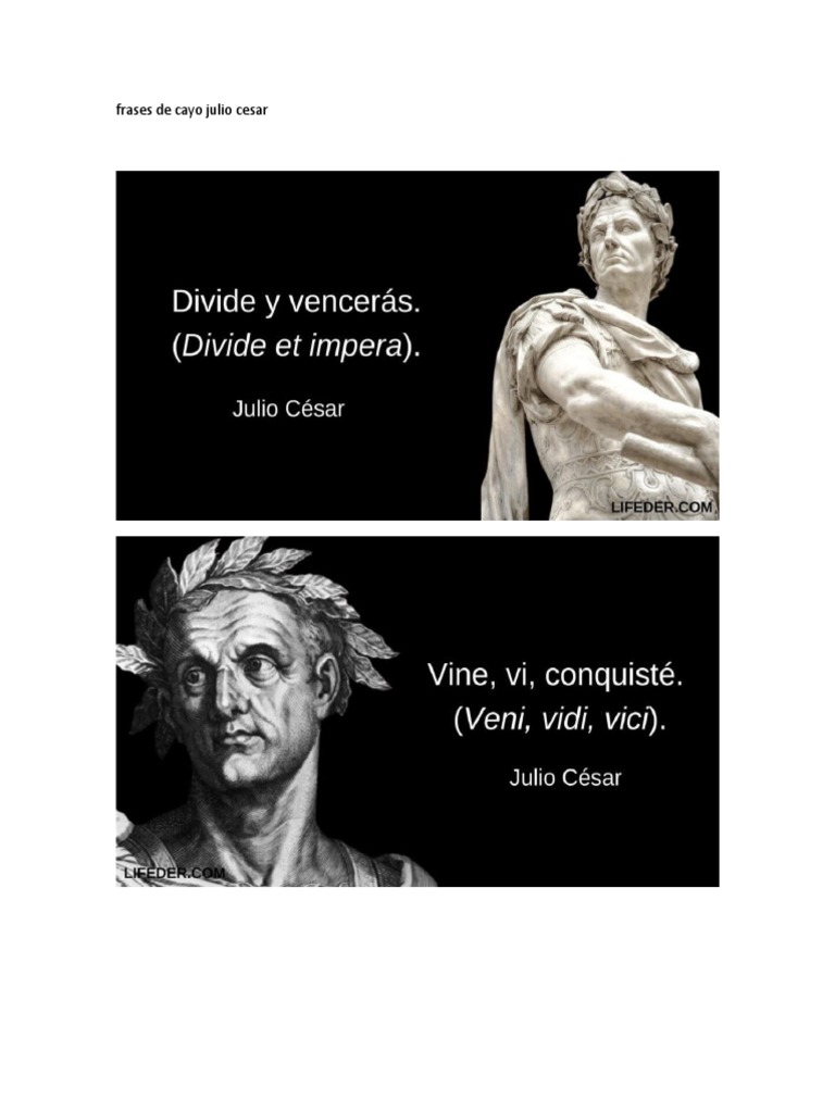 Frases de Cayo Julio César | PDF | Pompeyo | Julio César