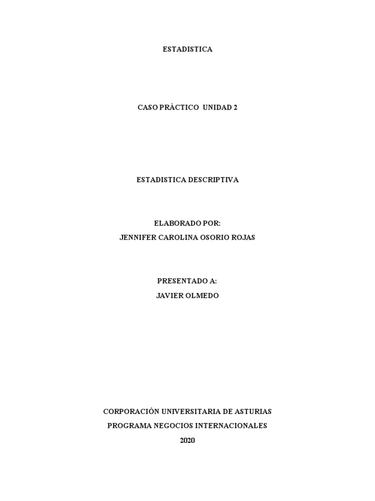 Caso Práctico U2 | Descargar gratis PDF | Probabilidad | Marketing