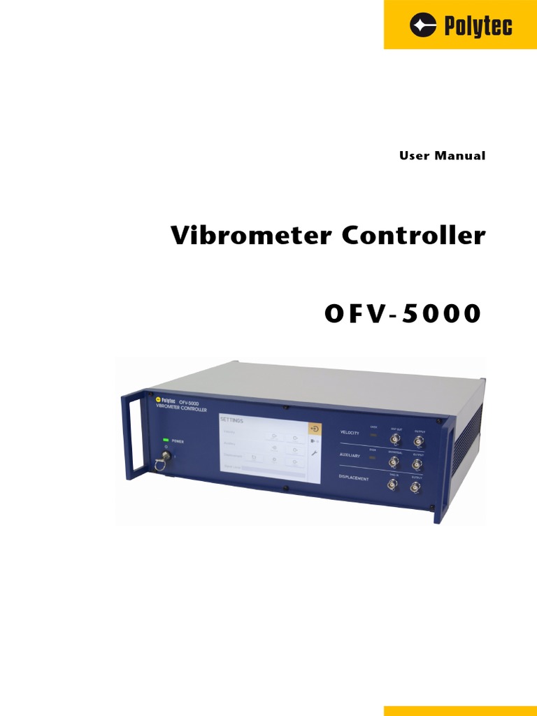 Polytec Vibrometer Controller OFV-5000 | PDF | Mains Electricity | Codec