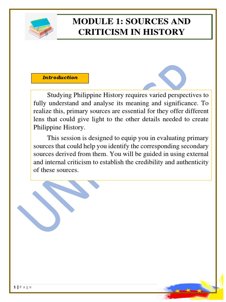RPH Module 1 | PDF | Primary Sources | Science