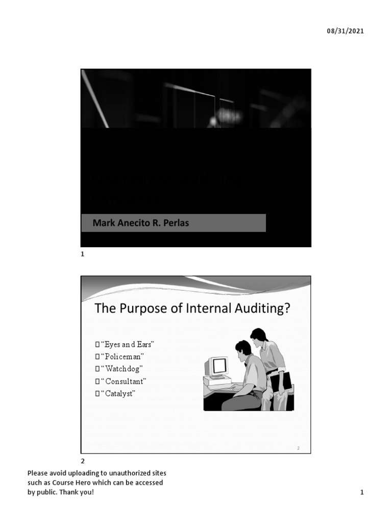 Overview of Ops Aud Part 2 - MARP | PDF | Audit | Internal Audit