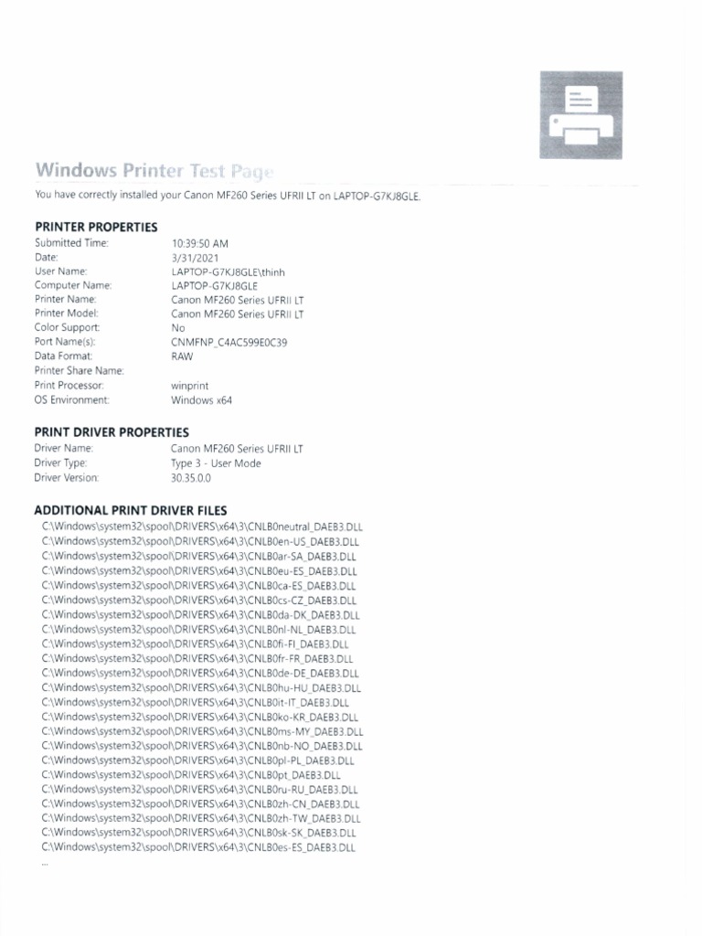 Windows Printer: Canon | PDF | Microsoft Windows | Device Driver