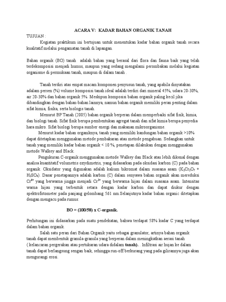 ACARA V Bahan Organik (Masih Tinggal Sedikit) | PDF | Sains & Matematika