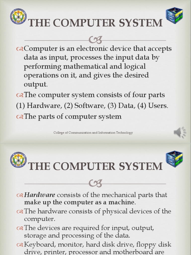 Computer System Explained | PDF | Input/Output | Computer Data Storage