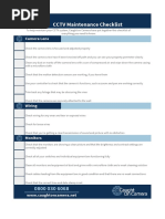 CCTV Maintenance Checklist | PDF