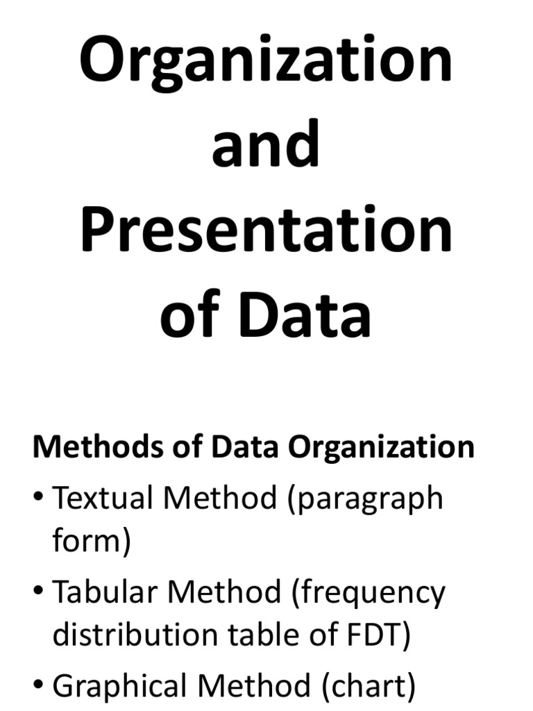 Data Organization and Presentation Methods | PDF | Summation