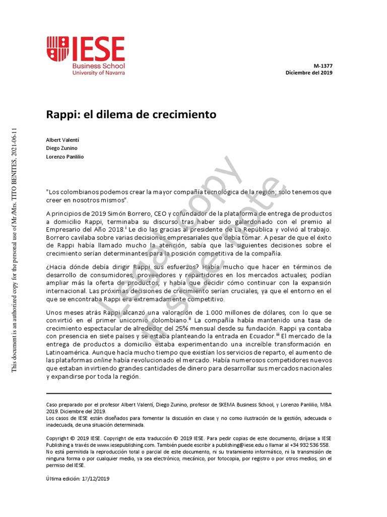 Caso Rappi | PDF | America latina | Economias