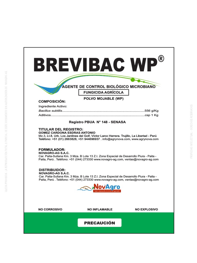 Brevibac WP Etiqueta | PDF