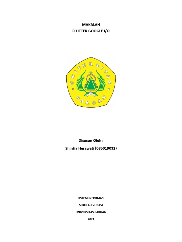 Makalah Flutter 085019032 | PDF | Bisnis | Komputer