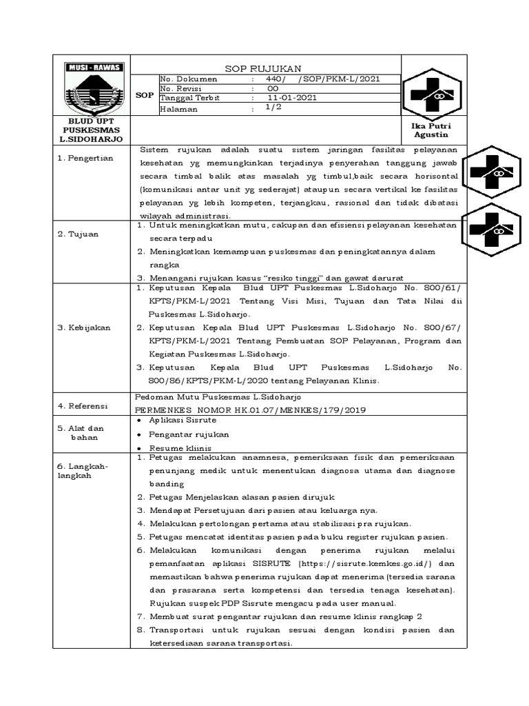 3.7.1 Sop Rujukan | PDF