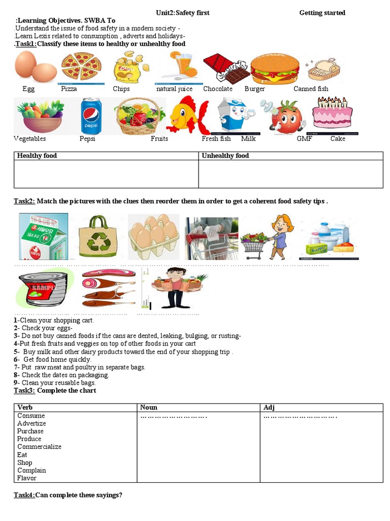 Unit2 Safety First Listen and Consider Getting Started | PDF