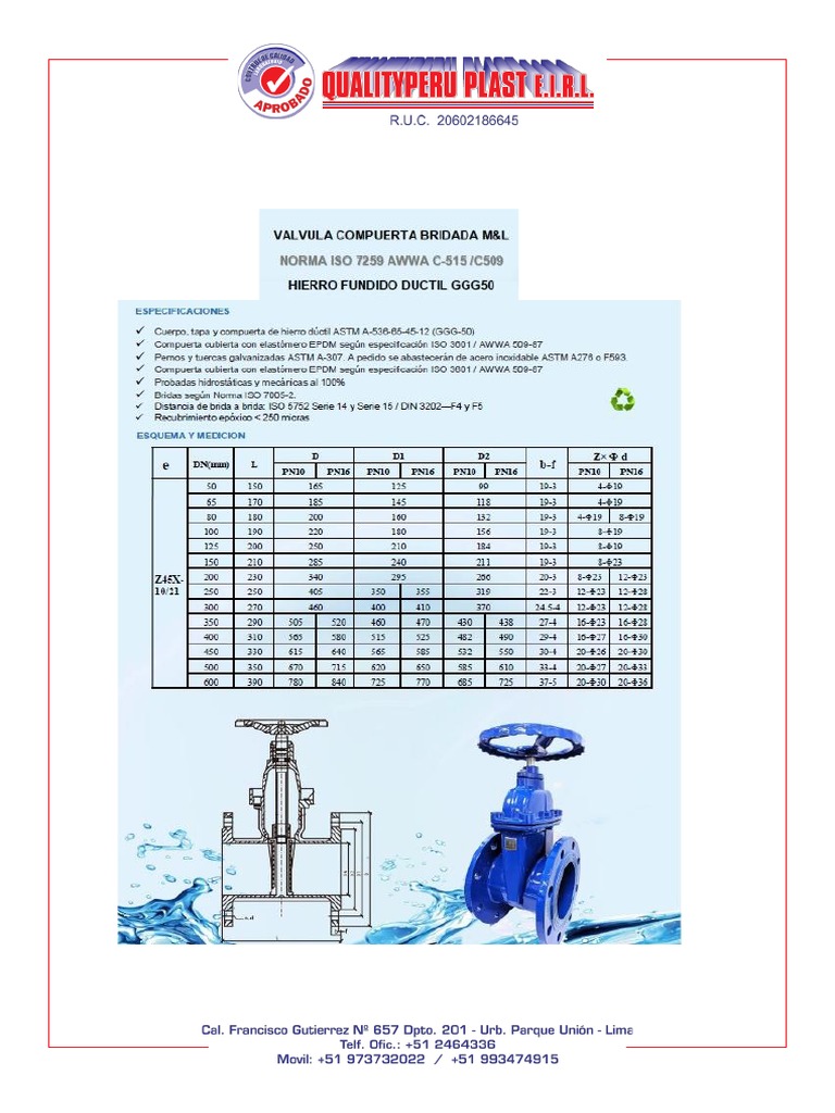 FT Valvula Compuerta | PDF